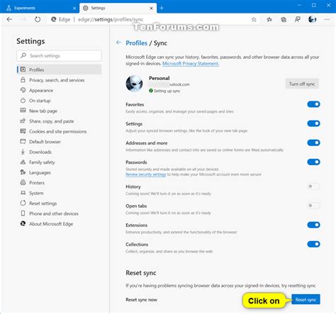 How To Reset Sync In Microsoft Edge Chromium Tutorials
