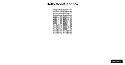 Sugardate Codesandbox