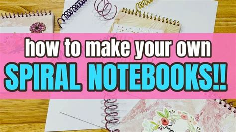 Spiral Notebook Diy Handmade Coil Binding Tutorial