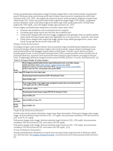 Penatalaksanaan Dislipidemia Pdf