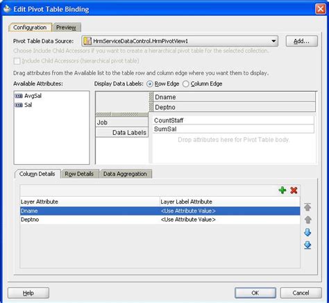 Adf Faces 11g Reloading The Matrix Using The Pivot Table Component Amis Technology Blog