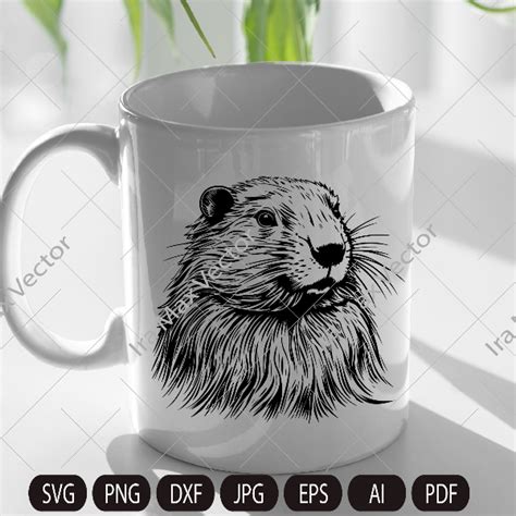 Happy Beaver Svg Cute Beaver Svg Beaver Svg Smiling Beave Inspire