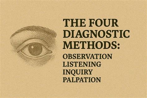 The Four Diagnostic Methods Observation Listening Inquiry Palpation Tcmcn