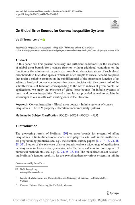 On Global Error Bounds For Convex Inequalities Systems