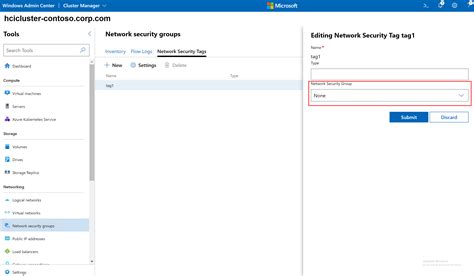Configure Network Security Groups With Tags In Windows Admin Center Azure Docs
