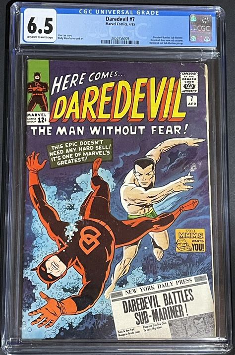 Daredevil 7 Cgc 6 5 1st Red Costume 1965 Silver Age Namor Battle Mcu