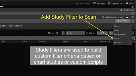 Thinkorswim Scan Study Filters Hahn Tech Llc