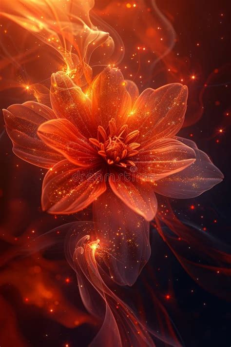 Abstract Golden Flower Design Stock Illustration Illustration Of