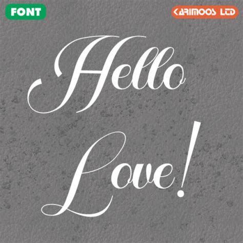 Hello Love A Print Script Handwritten Romantic Regular Font Karimoos