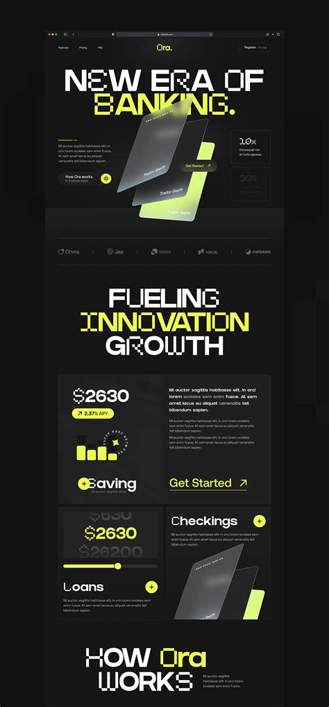 Ora Fintech Saas Website Behance