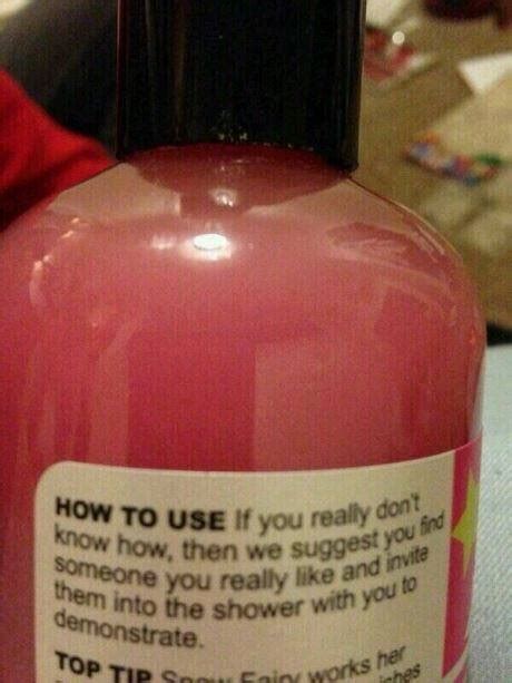 how to instructions on a shampoo bottle