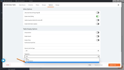 Hide Number Of Records On Top And Or Below Tables Lists Ideas Product Feedback Tadabase