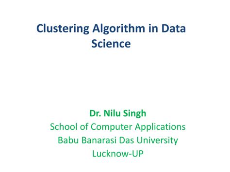 Pdf Clustering Algorithm In Data Science