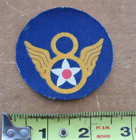 Original Ww2 Us Army Air Corps 8th Air Force Canvas Patch British Made