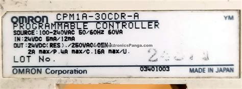 OMRON SYSMAC CPM A CDR A Programmable Controller PLC PL Star International