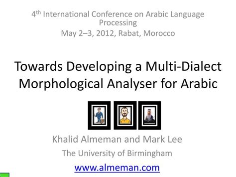 Ppt Towards Developing A Multi Dialect Morphological Analyser For