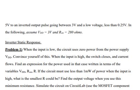 Solved You DO NOT Have To Simulate This In Circuit Lab Chegg Com