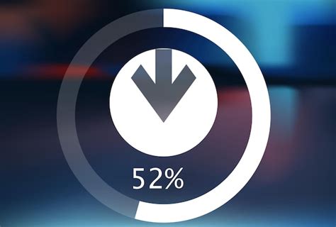 Premium Photo Digital Download Icon With Progress Bar On A Black Background