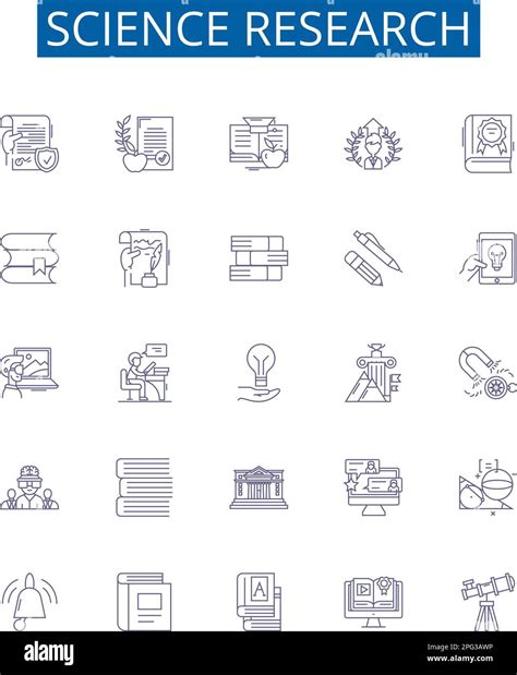 Science Research Line Icons Signs Set Design Collection Of Research