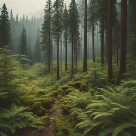 Premium Ai Image Forest Realistic Photo Generative Ai
