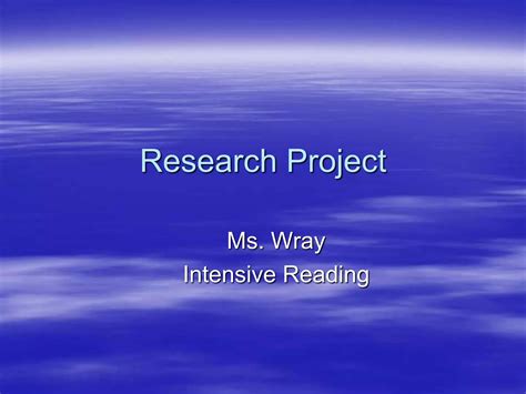 Research Project PPT