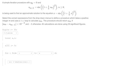 Solved A Simple Iteration Procedure With A00a00