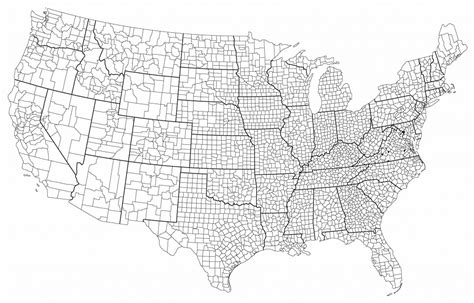 United States County Map Printable Map