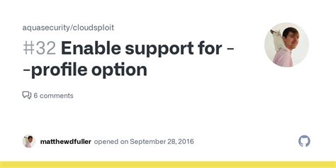 Enable Support For Profile Option Issue Aquasecurity Cloudsploit GitHub
