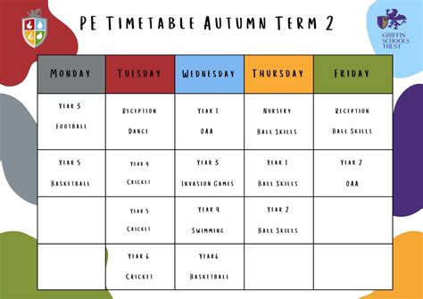 Pe Timetable Autumn 2 Park Lane