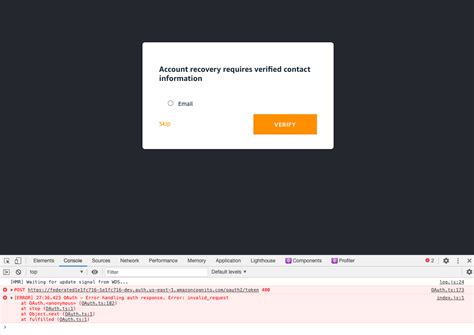Amplifyauthenticator Verify Contact Information Screen Displays Youradress