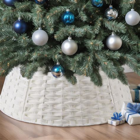 Axhj Christmas Tree Collar Plastic Rattan Xmas Tree Ring