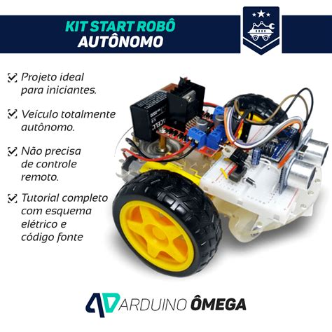 robô autônomo básico com arduino nano e sensor ultrassônico
