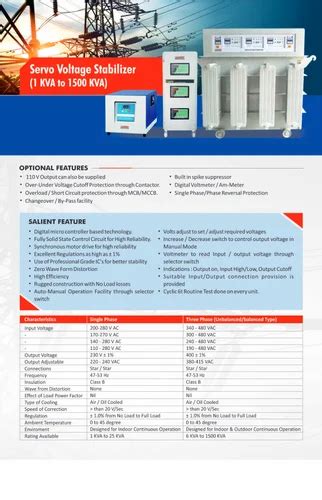 Single Phase 5 Kva Constant Voltage Constant Frequency Systems At