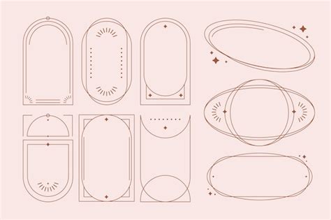 Free Vector Flat Design Minimalist Linear Frame