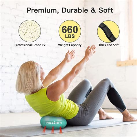 9 Inch Small Exercise Ball For Pilates Barre And Yoga Green Mini