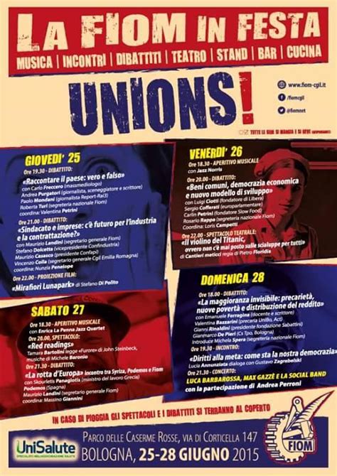 Fiom in Festa a Bologna, 25-28 giugno – CGIL Imola