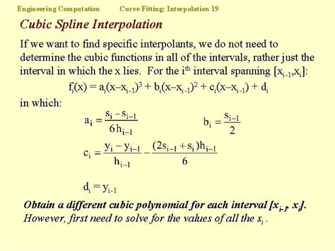Engineering Computation Curve Fitting Interpolation 1 Curve Fitting