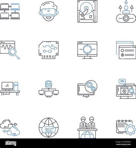 Online Marketplace Line Icons Collection E Commerce Digital App Platform Nerk Marketplace