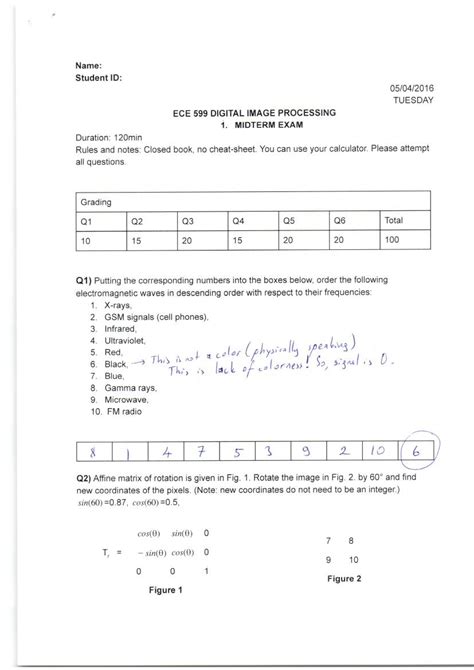digital image processing agu midterm 1 and solutions