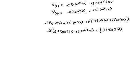 solved solve the particular solution d 2 6d 8 y cos 2 x