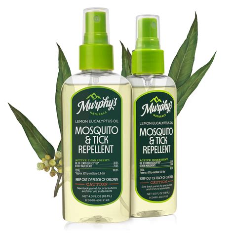 Murphys Naturals Lemon Eucalyptus Oil Insect Repellent 4oz 2 Pack Deet Free Plant Based