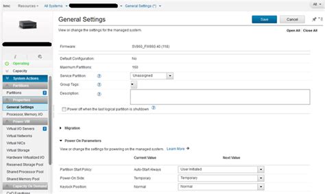 how to remove service partition using hmc enhanced gui