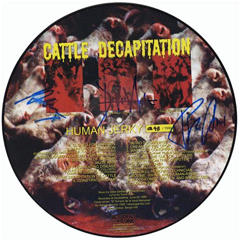 Cattle Decapitation Album Autographed Collectible