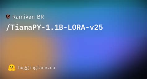 Ramikan BR TiamaPY B LORA V Hugging Face