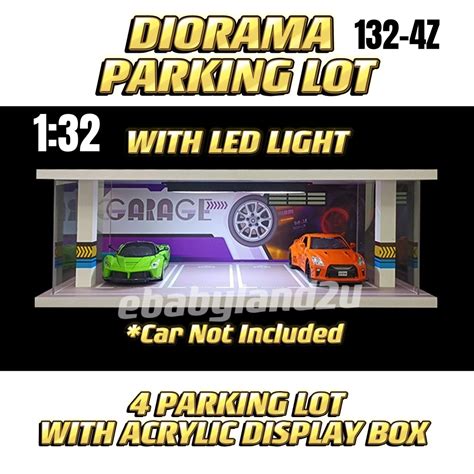 Diorama Parking Garage Scale132 4 Parking Lot With Led Lights And