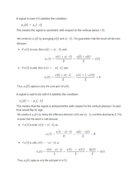 signals and systems even and odd assignment pdf