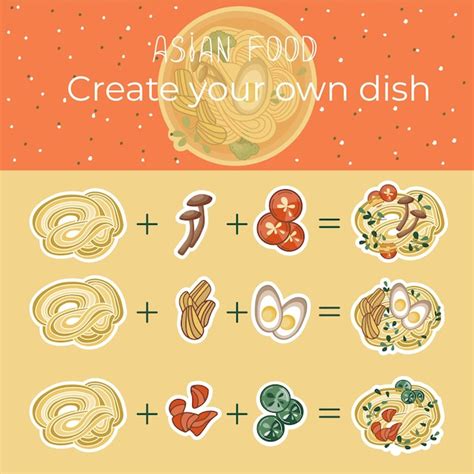 Premium Vector Asian Food Illustration Create Your Own Dish Udon Or Ramen Soup With