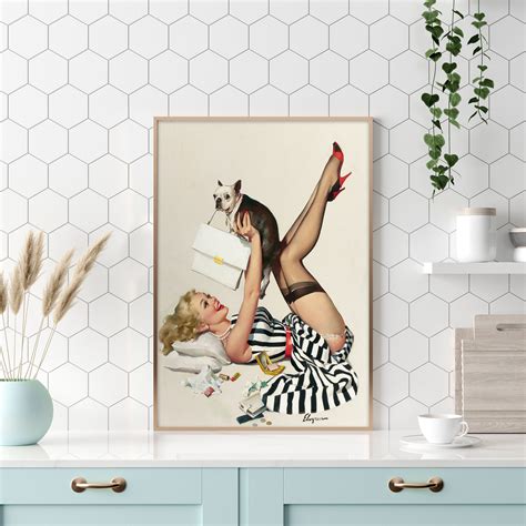 Vintage Gil Elvgren Print Art Print Vintage Decor Vintage Art Print