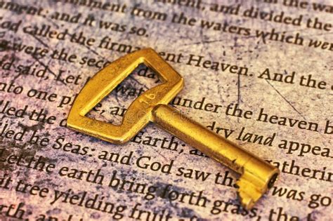 Key On Bible Stock Photo Image Of Holy Keys Retro 174358260