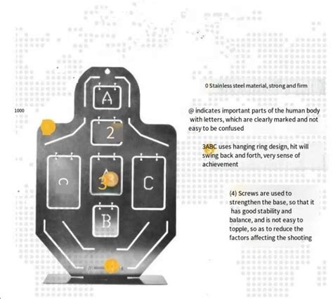 Six Point Ipcs Soft Projectile Practice Target Shooting Live Cs Stainless Steel Target